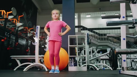 Fit Athletic Baby Girl Work Out Stock Footage Video (100% Royalty-free ...