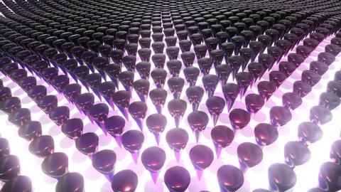 Undulating Motion Many Cones Loop Animation Stock Footage Video (100% ...