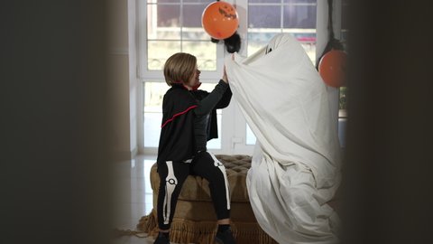 Happy Boy Ghost Playing Hand Clapping Stock Footage Video (100% Royalty ...