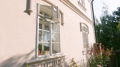 Old Time Cottage White Plaster Cottage Stock Footage Video (100% ...