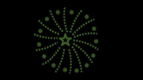 Star Pattern Ascii Animation Green Symbols Stock Footage Video (100% ...