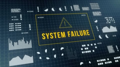 System Failure Fail Security Computer Breakdown Stock Footage Video ...