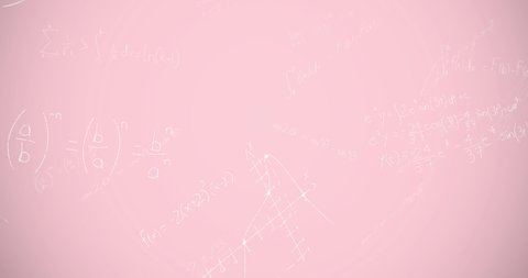 Animation Mathematical Equations Over Pink Background Stock Footage ...