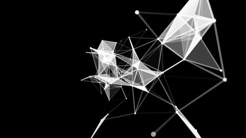 White Plexus Background Alpha Technology Stock Footage Video (100% ...