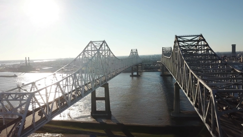 6 Steel cantilever through truss bridge Stock Video Footage - 4K and HD ...