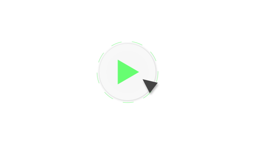 Animation of the Play button falling into rainbow lines with a ...