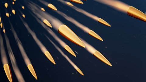 Seamless Looping Animation Flying Bullets Smoke Stock Footage Video ...