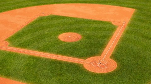 Aerial View On Huge Green Baseball Stock Footage Video (100% Royalty ...