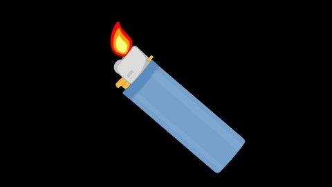Loop Animation Lit Lighter Moving Flame Stock Footage Video (100% ...
