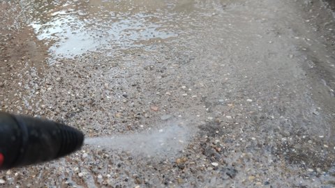 Mud Exploding Out Concrete Cracks Pressure Stock Footage Video (100% ...