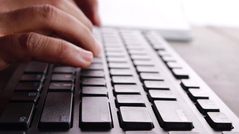 Close View Hands Indian Man Typing Stock Footage Video (100% Royalty ...