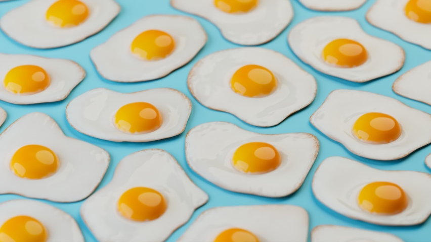 seamless looping animation assorted fried eggs Stock Footage Video (100 ...