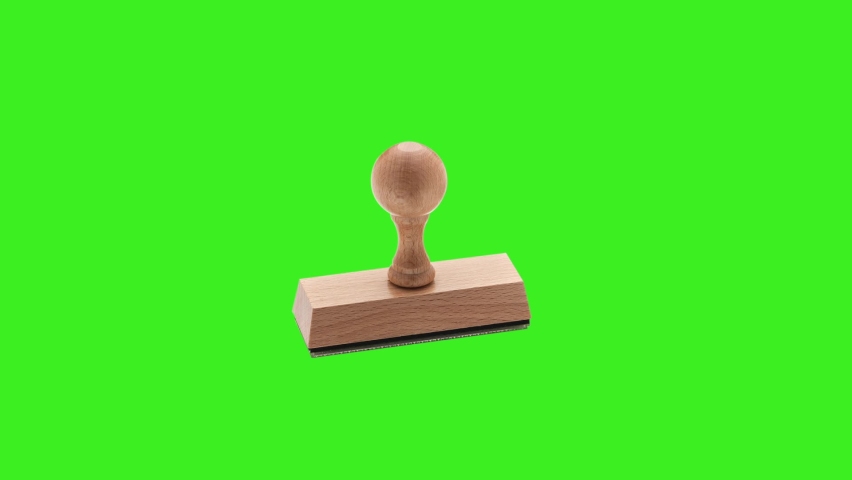 wooden stamp holder green screen Stock Footage Video (100% Royalty-free ...