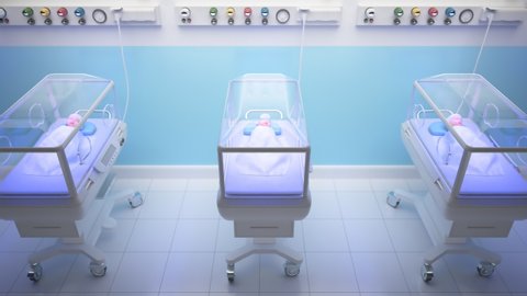 Seamless Looping Animation Incubators Babies Hospital Stock Footage ...