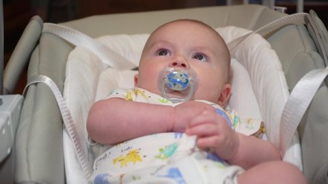 Baby Swings Electronic Swing Cute Little Stock Footage Video (100% ...