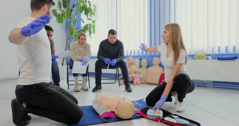 Woman defibrillator Stock Video Footage - 4K and HD Video Clips ...