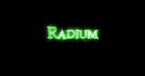 Radium Chemical Element Written Fire Loop Stock Footage Video (100% ...