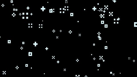 8 Bit Pixel Art Falling Snow Stock Footage Video (100% Royalty-free ...