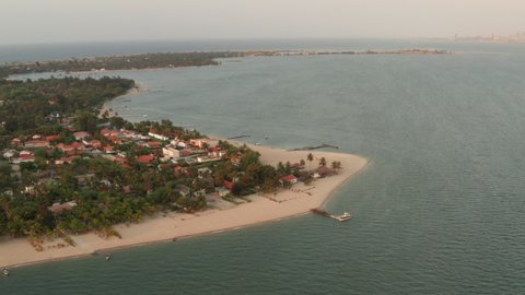 Flying Over Mussulo Island Angola Africa Stock Footage Video (100% ...