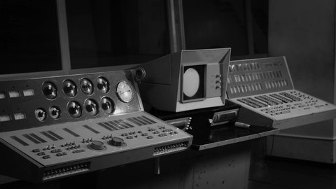 Retro Control Panel Observatory Control Room Stock Footage Video (100% ...