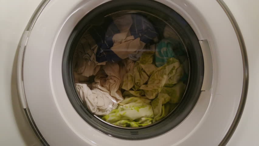 Loaded Washing Machine On, Laundry Stock Footage Video (100% Royalty ...