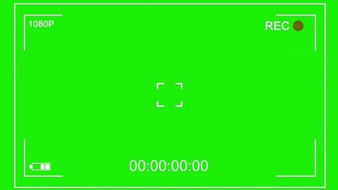 Camera Viewfinder Recording Green Screen Loop Stock Footage Video (100% ...