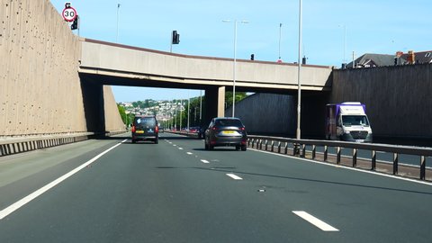 Motorway A55 England United Kingdom Circa Stock Footage Video (100% ...