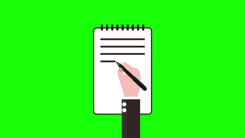 Writing Notepad Notepad Green Screen Stock Footage Video (100% Royalty ...