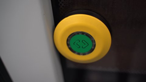 Illuminating Push Button On Metro Train Stock Footage Video (100% ...
