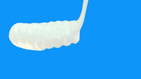 3d Animation Drooping Melted Whipped Cream Stock Footage Video (100% ...