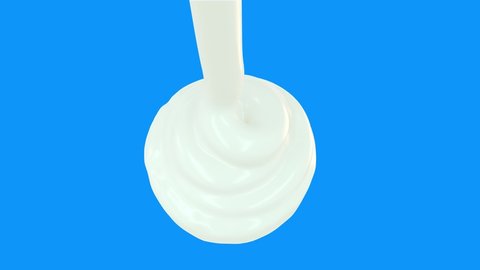 3d Animation Drooping Melted Whipped Cream Stock Footage Video (100% ...