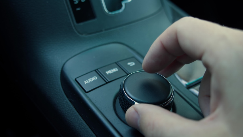 media navigation control buttons modern car Stock Footage Video (100% ...