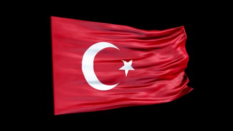 Realistic Turkey Flag Waving 3d Animation Stock Footage Video (100% ...