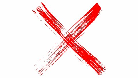 Animated Hand Drawn Red Cross Appears Stock Footage Video (100% Royalty ...