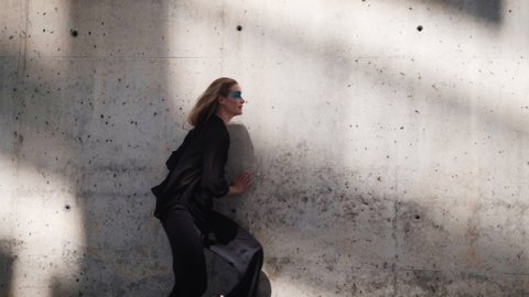 Fluidic Wall Dance Moves Slowly Barcelona Stock Footage Video (100% ...