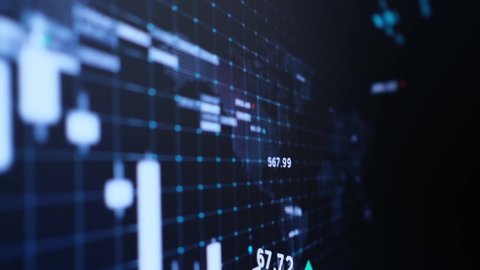 Fake Stock Market Tickers Graphs Charts Stock Footage Video (100% ...