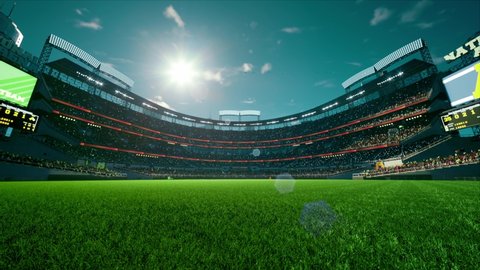 Empty Stadium Arena Animated Fans Crowd Stock Footage Video (100% ...