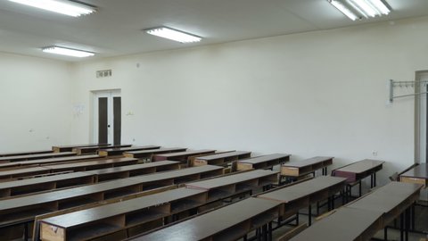 Empty Lecture Room University College Concept Stock Footage Video (100% ...
