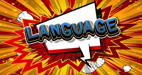 Language Motion Poster 4k Animated Comic Stock Footage Video (100% ...
