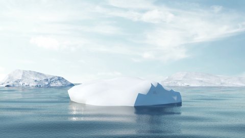 Landscape Icebergs Ocean Cracking Iceberg Sea Stock Footage Video (100% ...