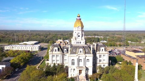 Terre Haute Indiana Circa 2020s Aerial Stock Footage Video (100% ...