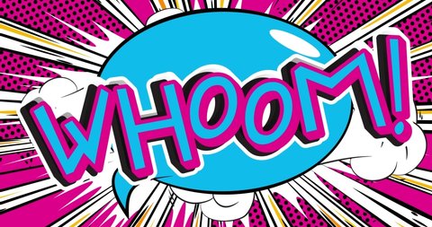 Whoom Motion Poster 4k Animated Comic Stock Footage Video (100% Royalty ...