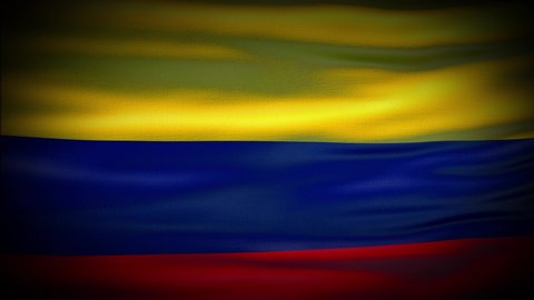 Animation Colombia Flag Waving Seamless Loop Stock Footage Video (100% ...