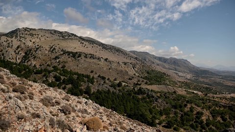 Mountain Ranges On Mediterranean Island Crete Stock Footage Video (100% ...