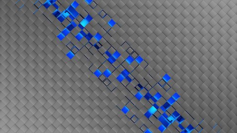 Blue Square Cells Form Diagonal Abstract Stock Footage Video (100% ...