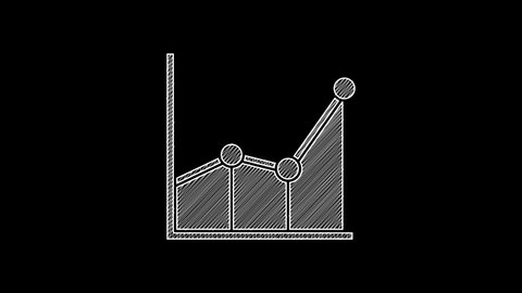 White Line Graph Schedule Chart Diagram Stock Footage Video (100% ...