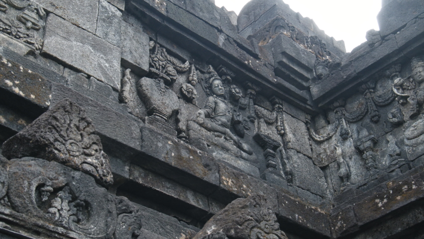 old temple wall inscriptions statues Stock Footage Video (100% Royalty ...