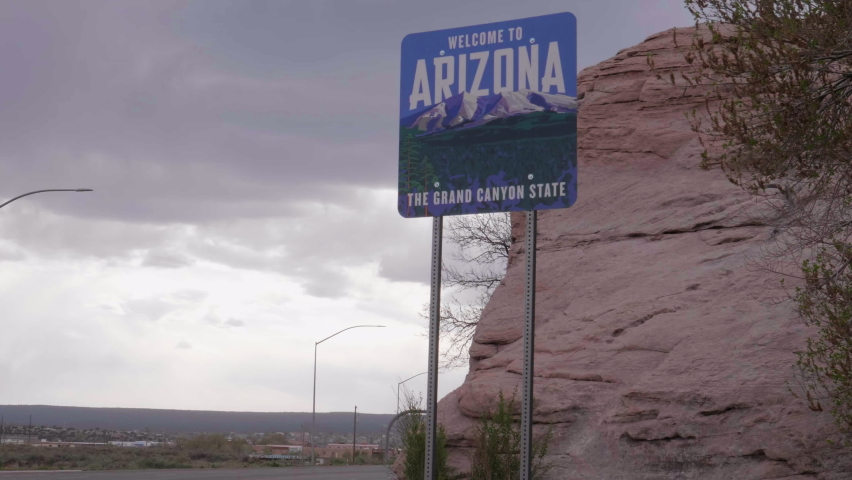 Arizona state welcome sign Stock Video Footage - 4K and HD Video Clips ...