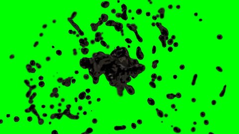 destruction falling rocks debris green screen Stock Footage Video (100% ...