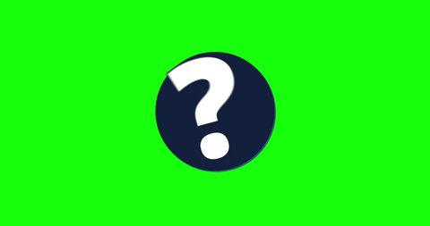 Question Mark Green Screen 4k Seamsless Stock Footage Video (100% ...